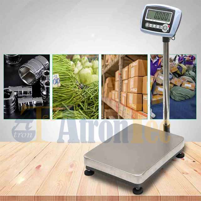 60kg Capacity Carbon Steel Structure Bench Weighing Scale with Bright ...